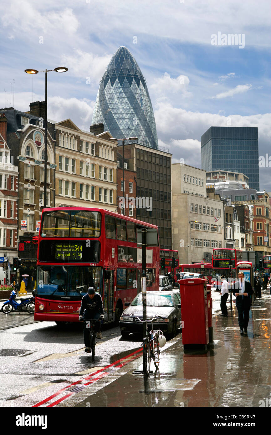 After the Rain, Broadgate, The City of London, UK Stock Photo - Alamy
