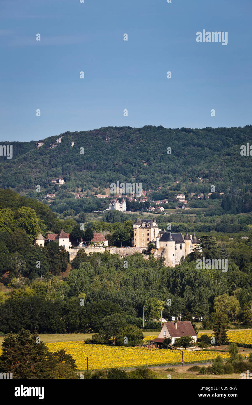 Chateau Fayrac in the Dordogne Valley, Dordogne, Aquitaine, France ...