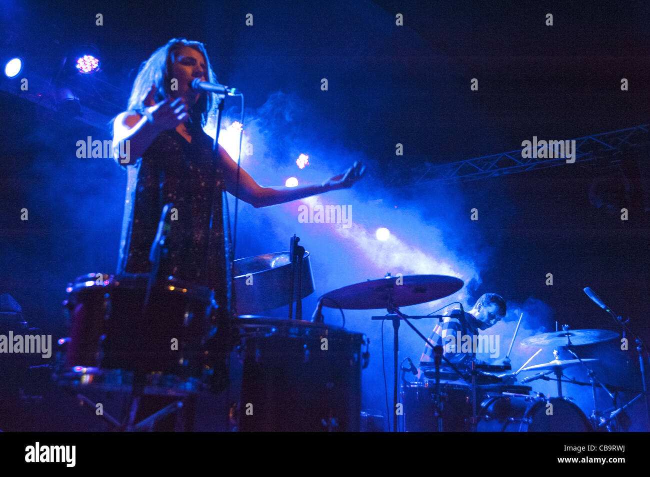 Mariam Wallentin of Wildbirds & Peacedrums performs in Rome Stock Photo ...