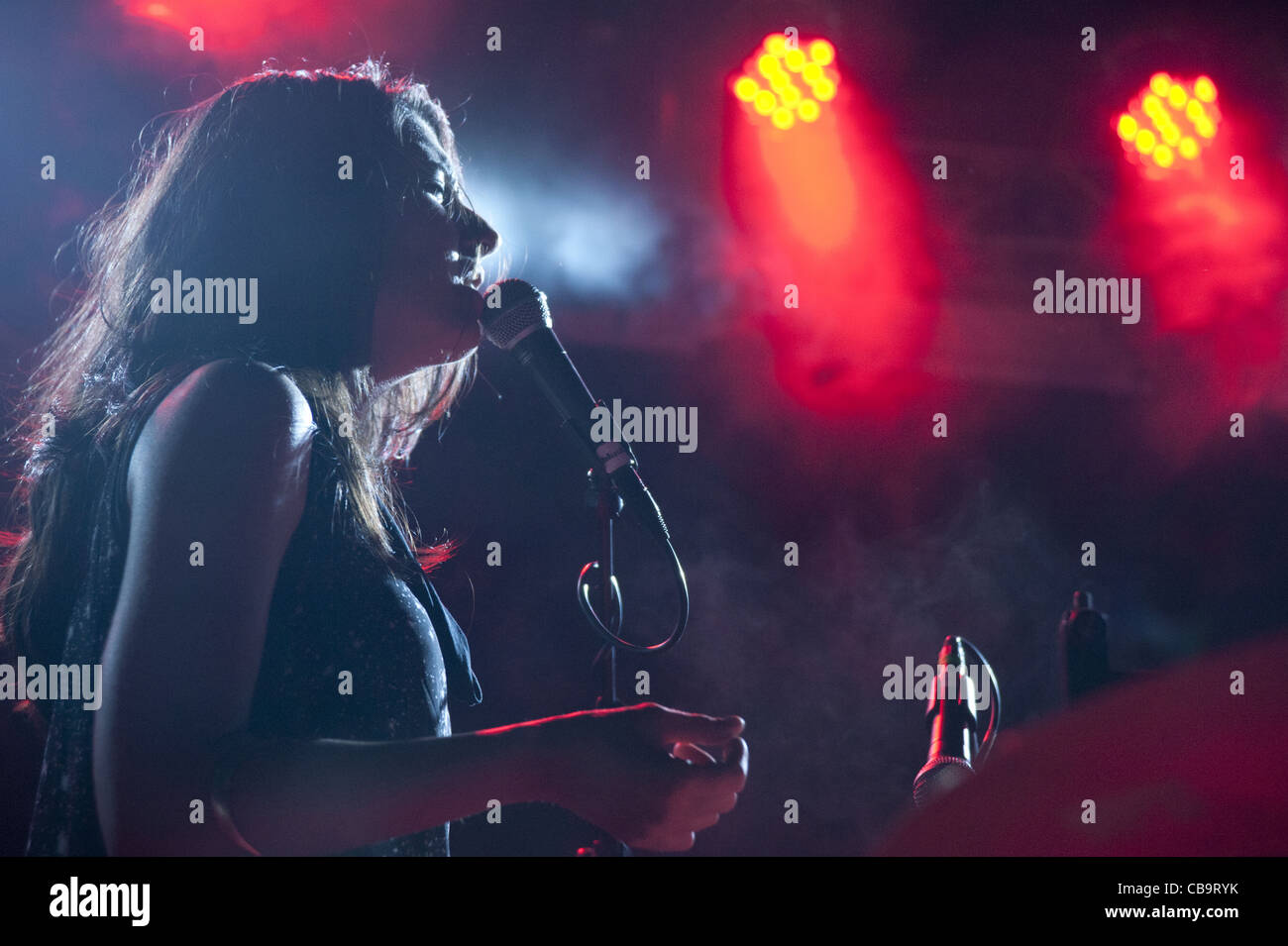 Mariam Wallentin of Wildbirds & Peacedrums performs in Rome Stock Photo ...