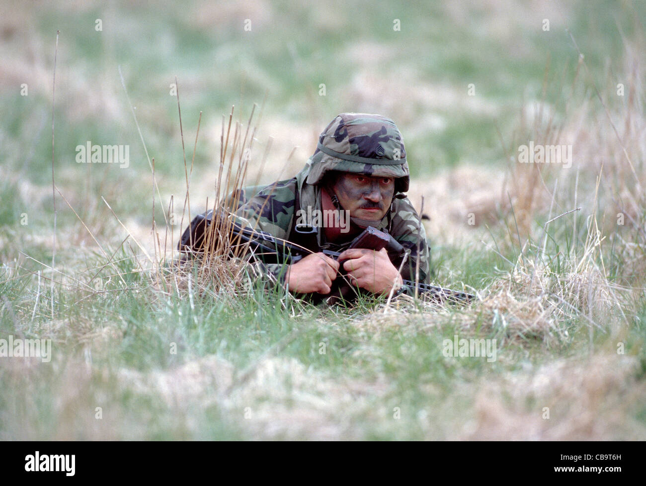 Prone soldier with gun hi-res stock photography and images - Alamy