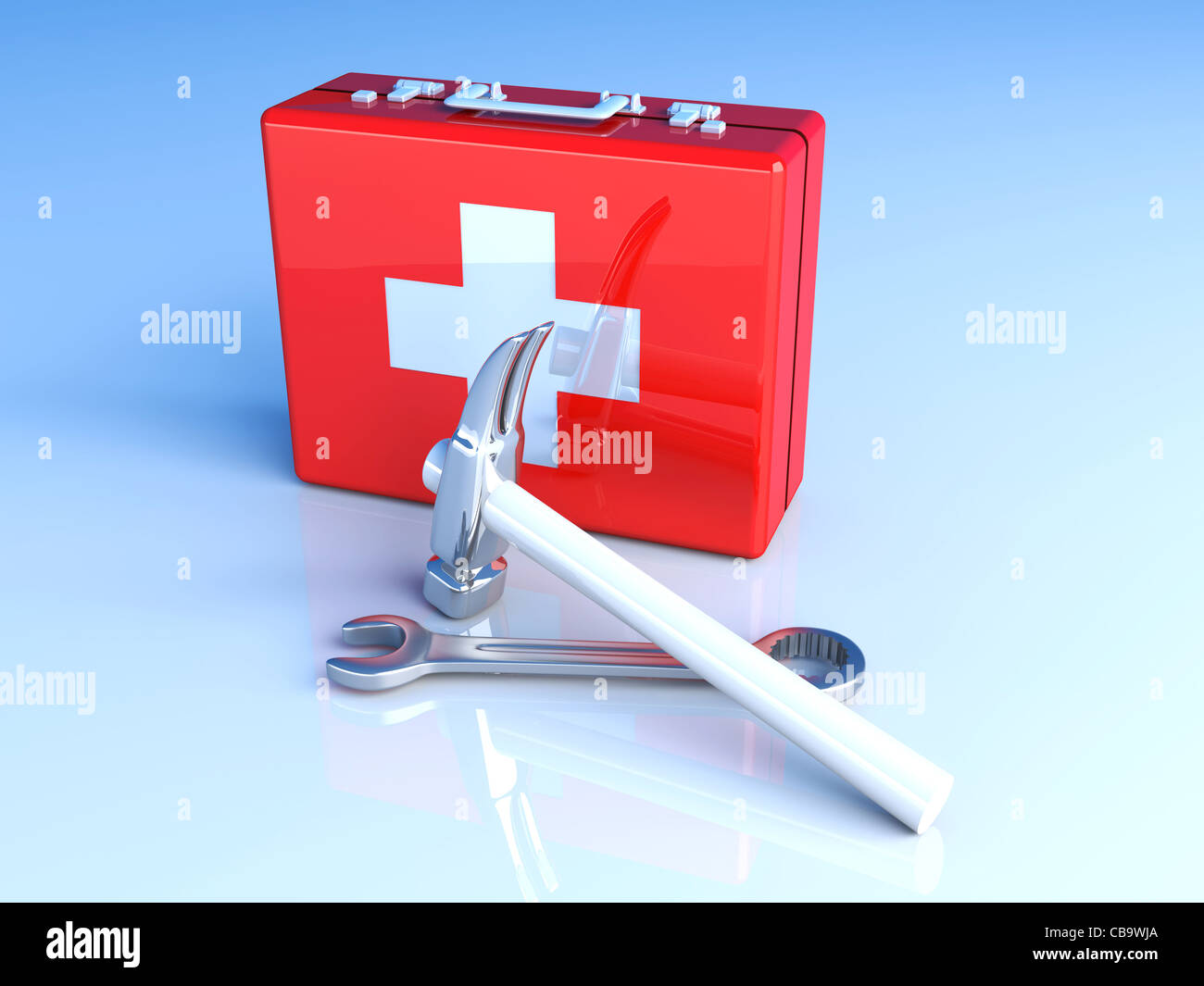 First aid construction Stock Photo - Alamy