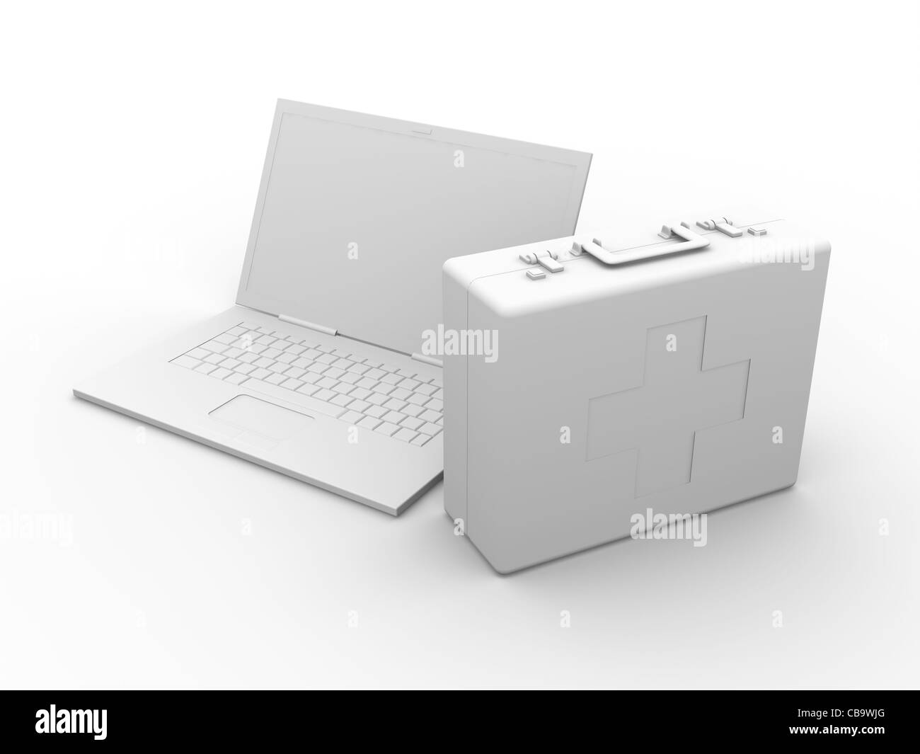 Laptop first aid Stock Photo - Alamy