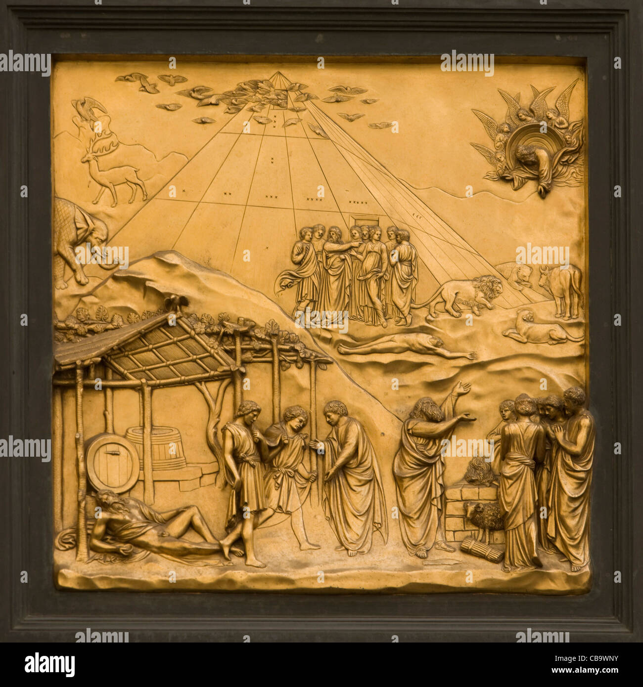 Noah: Bronze Panel on The Gates of Paradise by Lorenzo Ghiberti ...