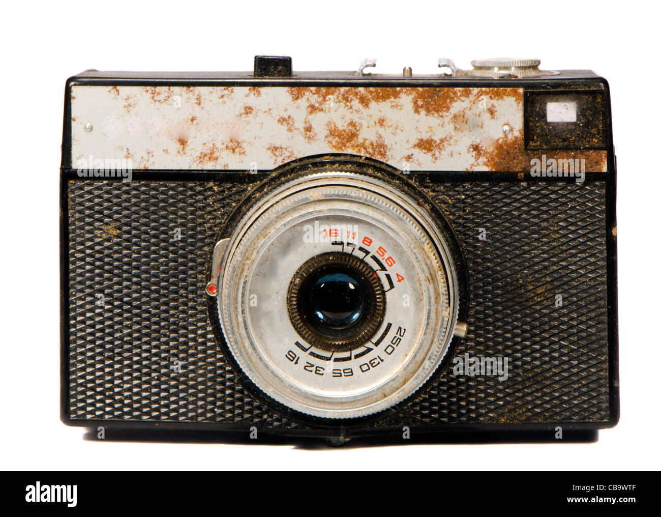 old isolated on white and rusted analogical camera Stock Photo - Alamy