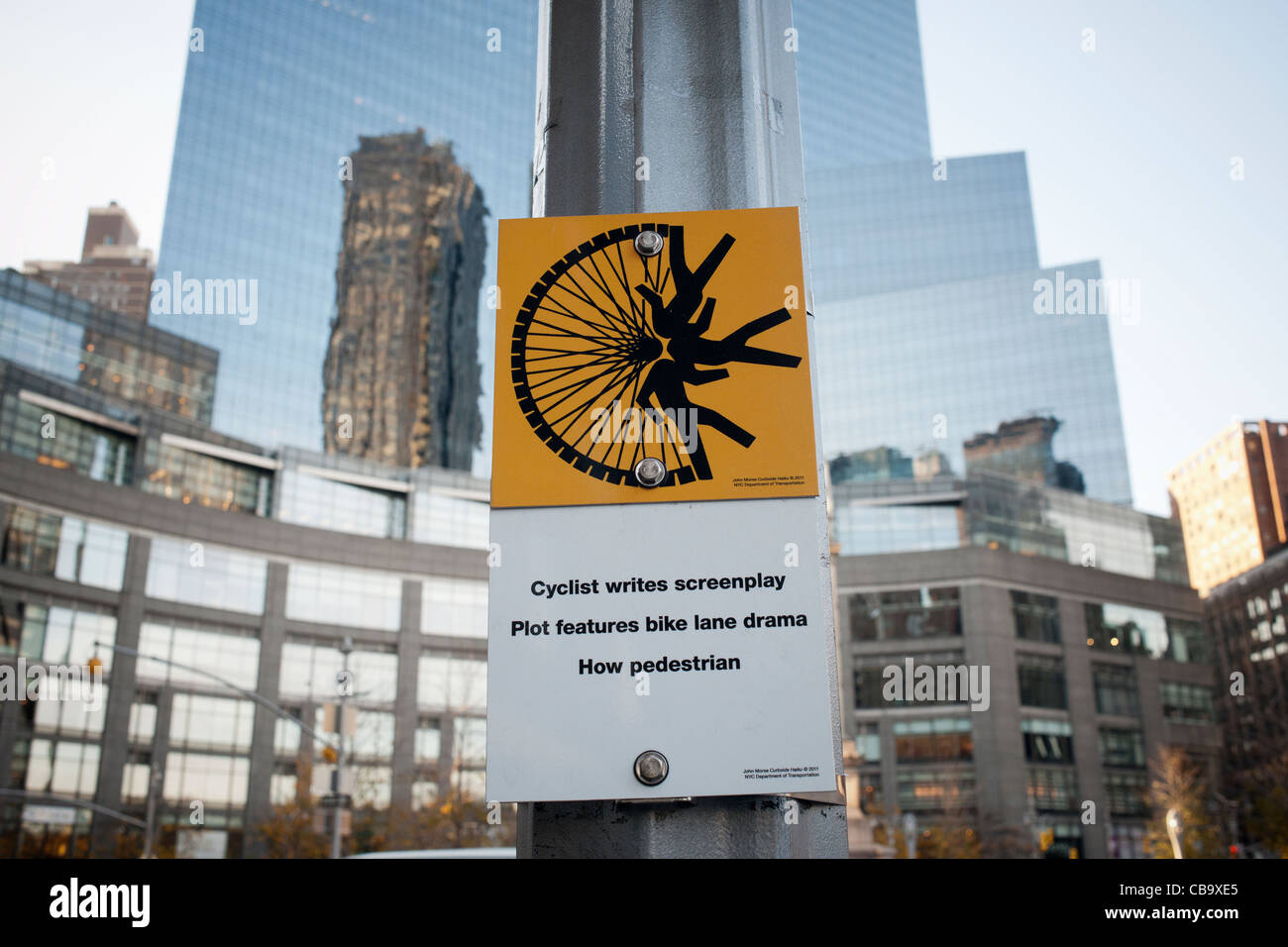 A haiku traffic sign in Columbus Circle in New York Stock Photo - Alamy