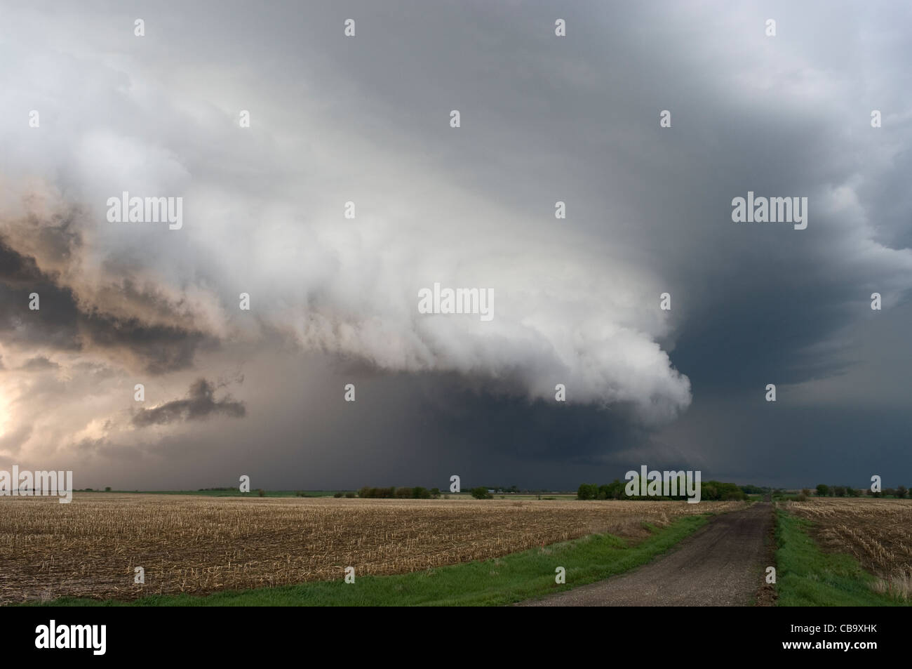 Severe thunderstorm over northern Kansas Stock Photo - Alamy