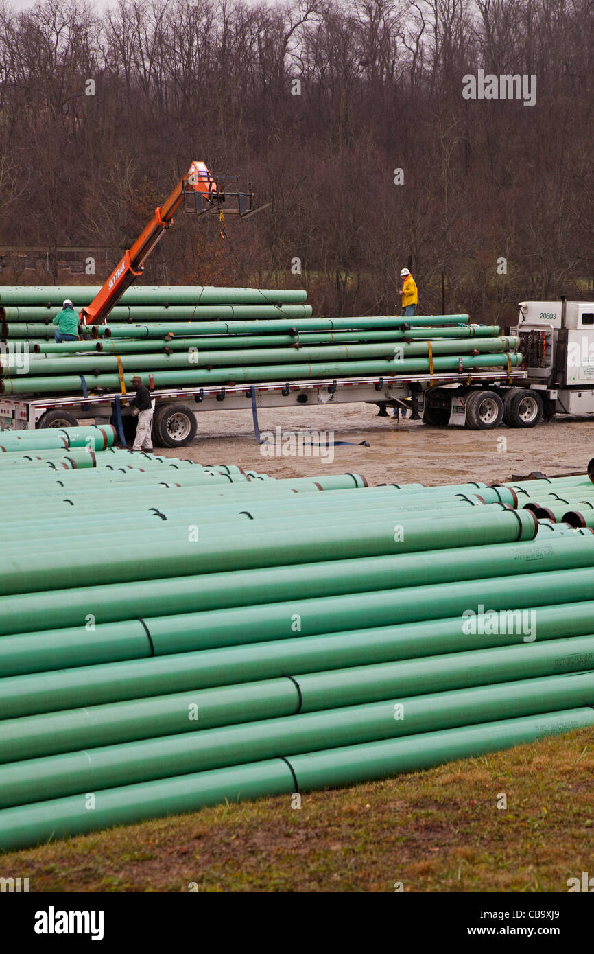 Pipes for Natural Gas Pipeline Construction Stock Photo - Alamy