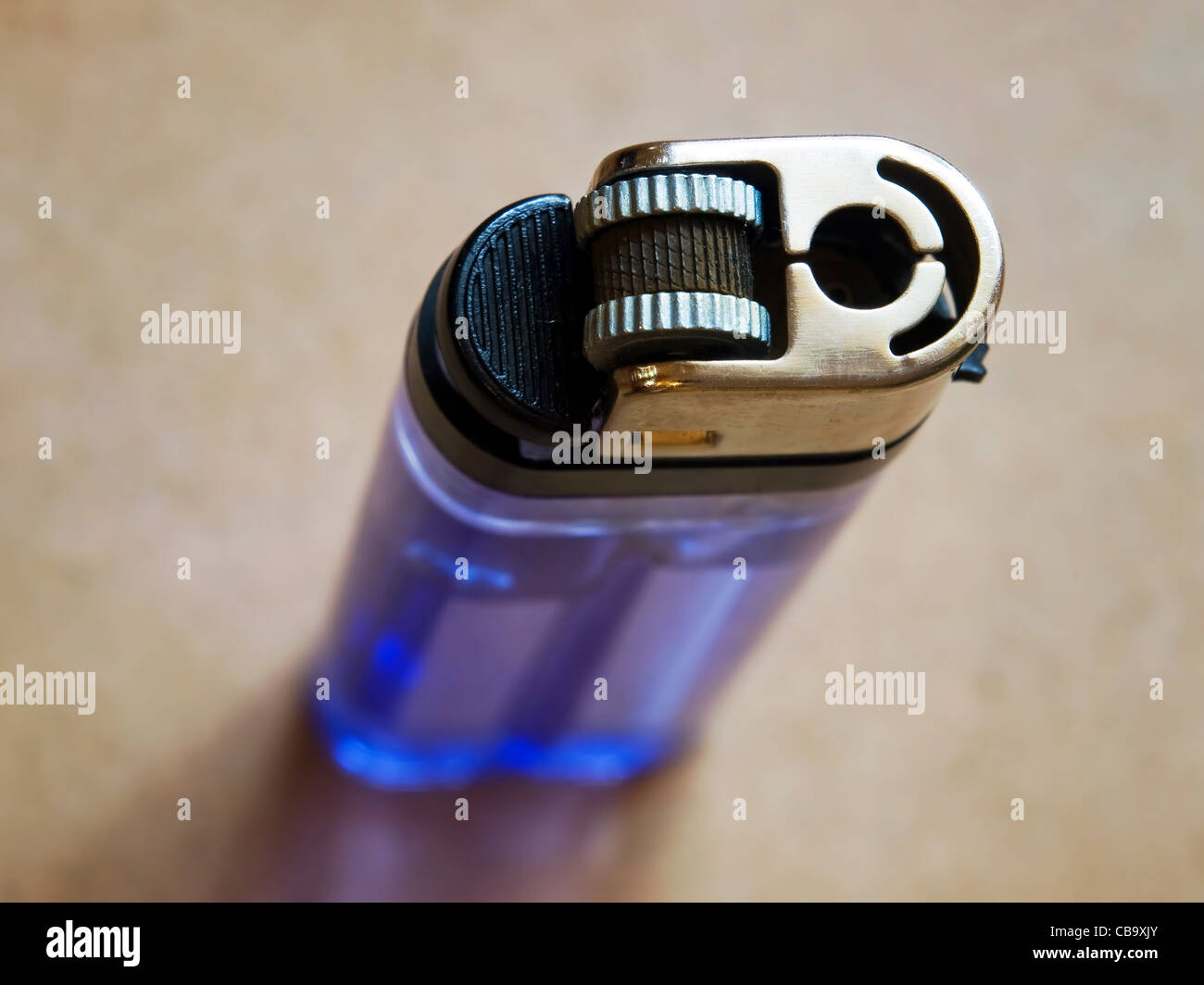 Closeup image of a transparent cigarette's lighter Stock Photo - Alamy