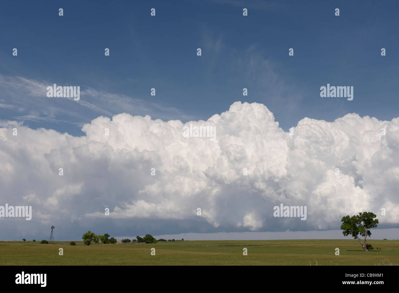 Spring thunderstorm over a southern Kansas ranch Stock Photo - Alamy