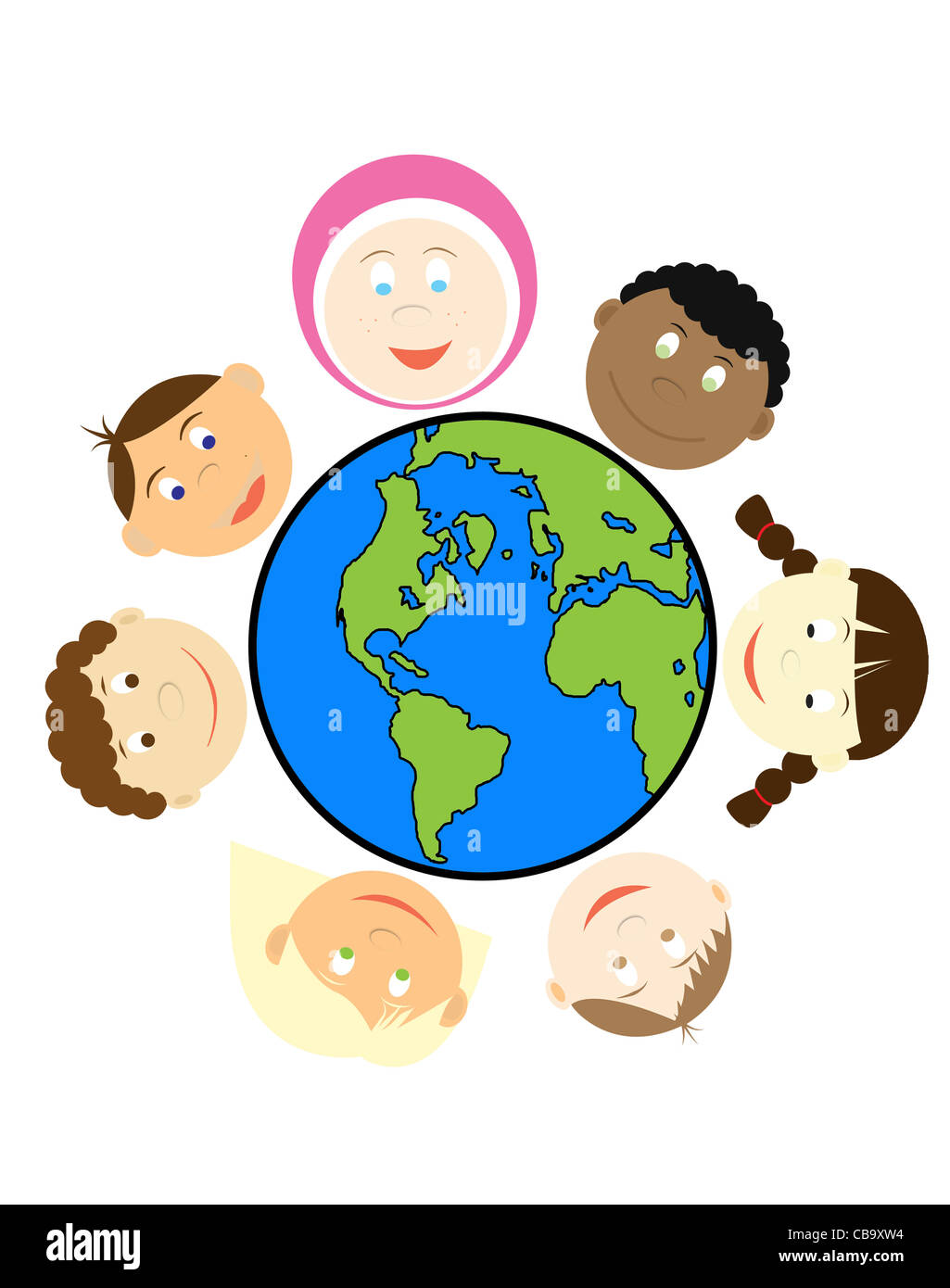 Children draw the world Cut Out Stock Images & Pictures - Alamy