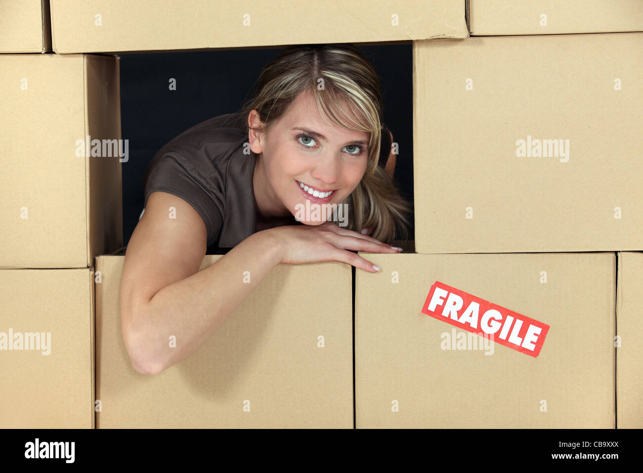 Having fun while moving out Stock Photo - Alamy
