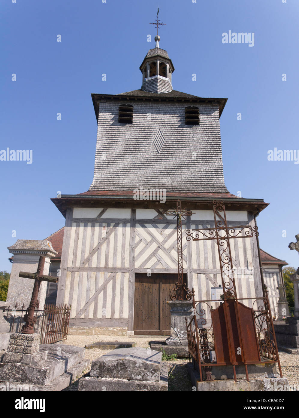 The half timbered church of Stock Photo - Alamy