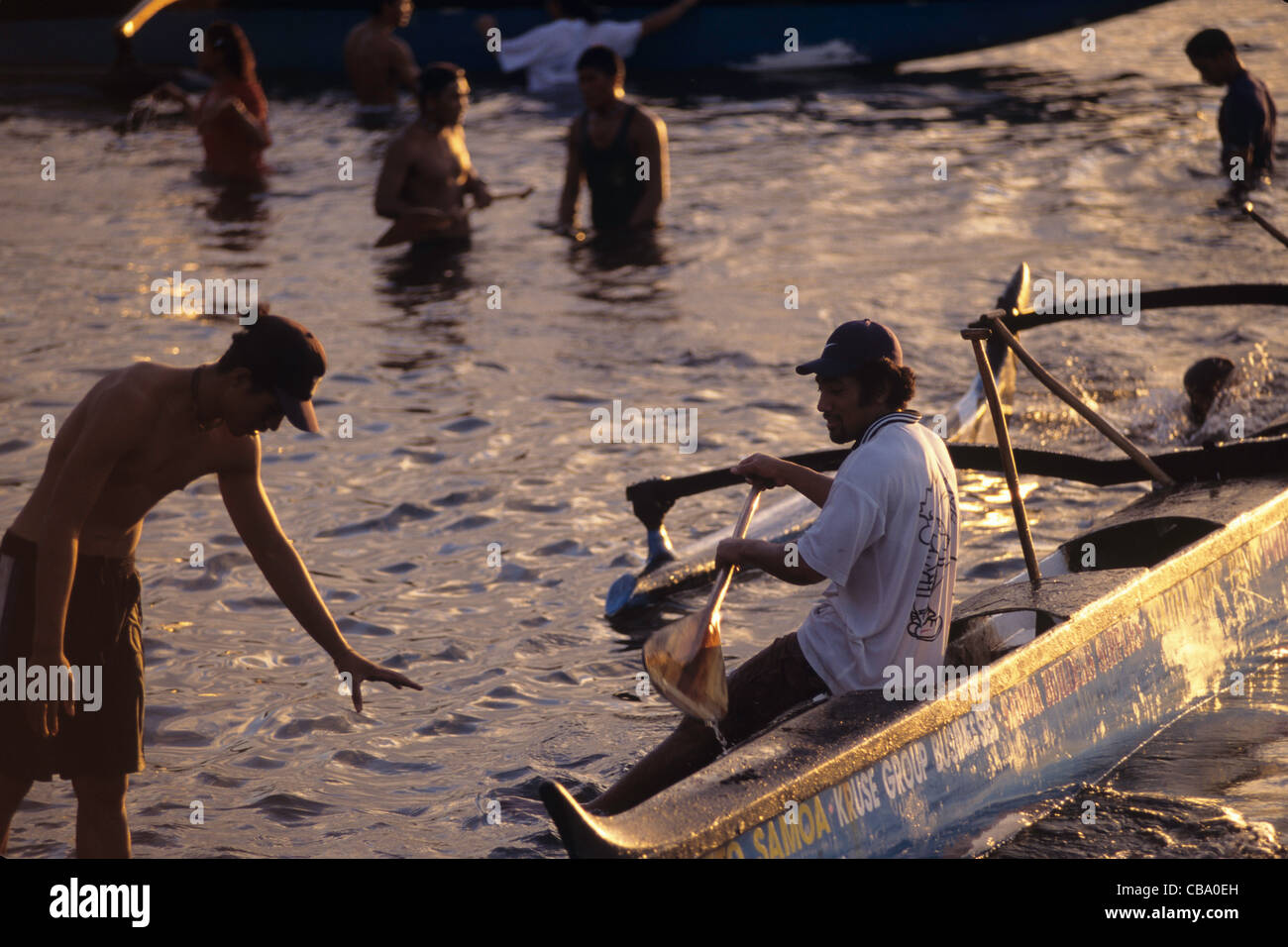 Samoa canoe hi-res stock photography and images - Alamy