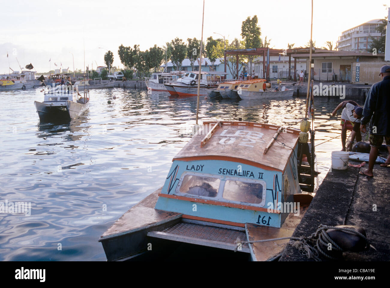 Western Samoa, Apia fishing boats Stock Photo - Alamy