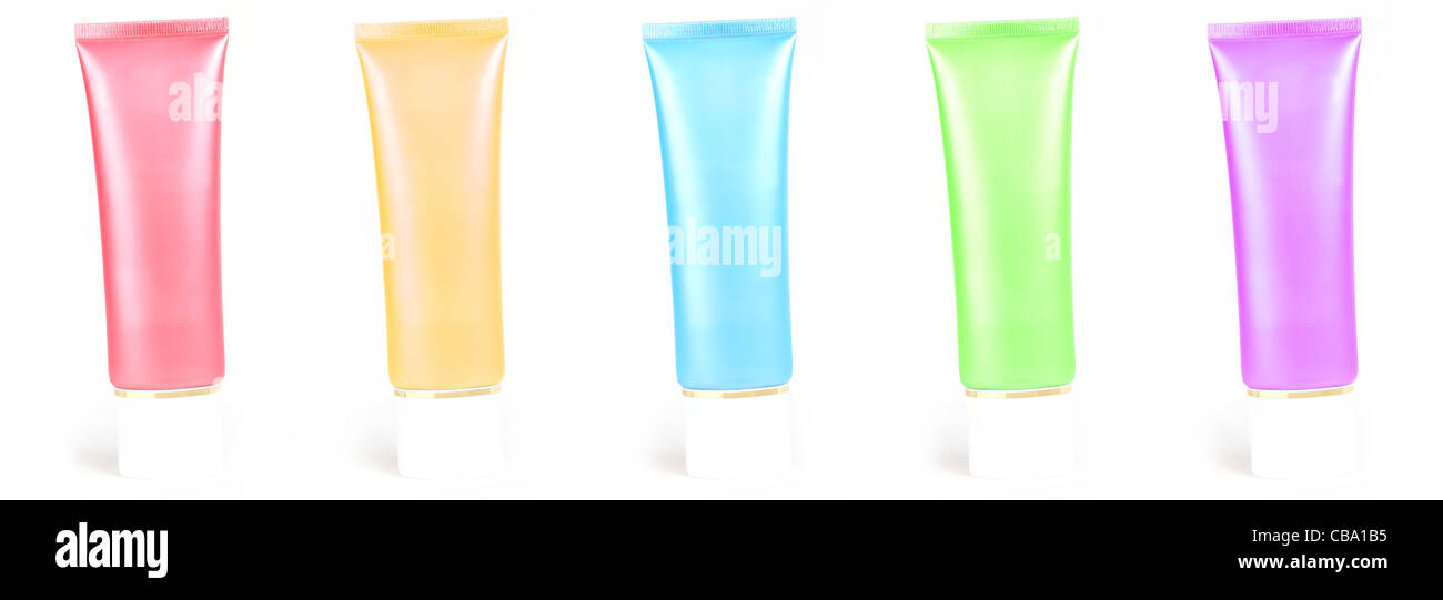 Tube with cream, isolated on white Stock Photo - Alamy