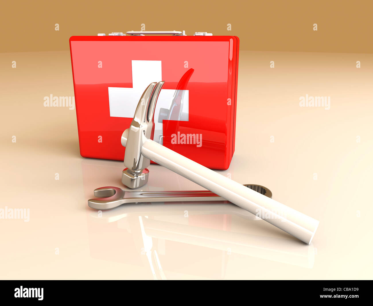 Construction first aid Stock Photo - Alamy