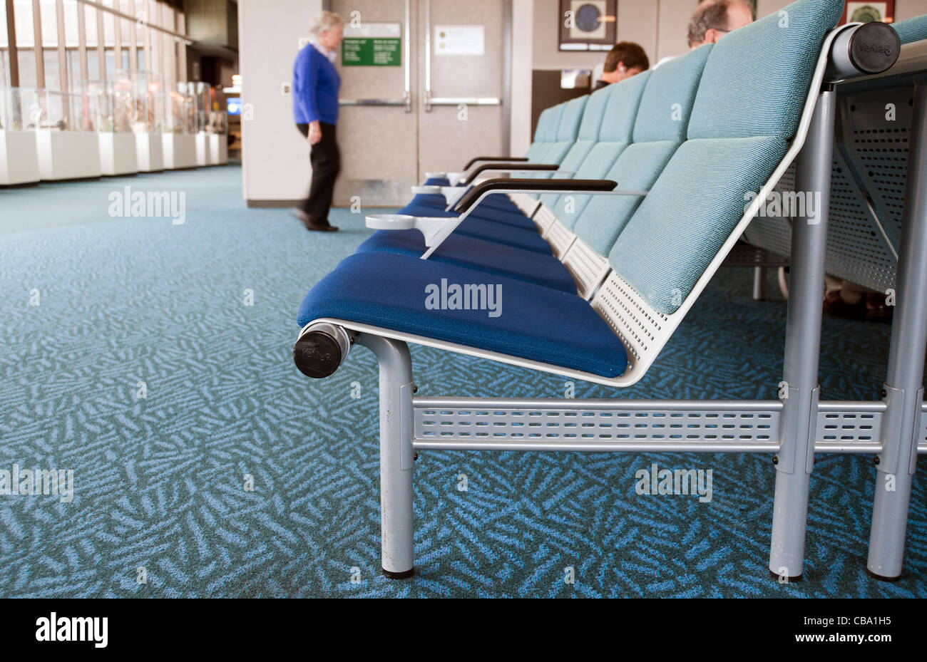 Seating area in Pearson International Airport lounge, Toronto, Ontario ...