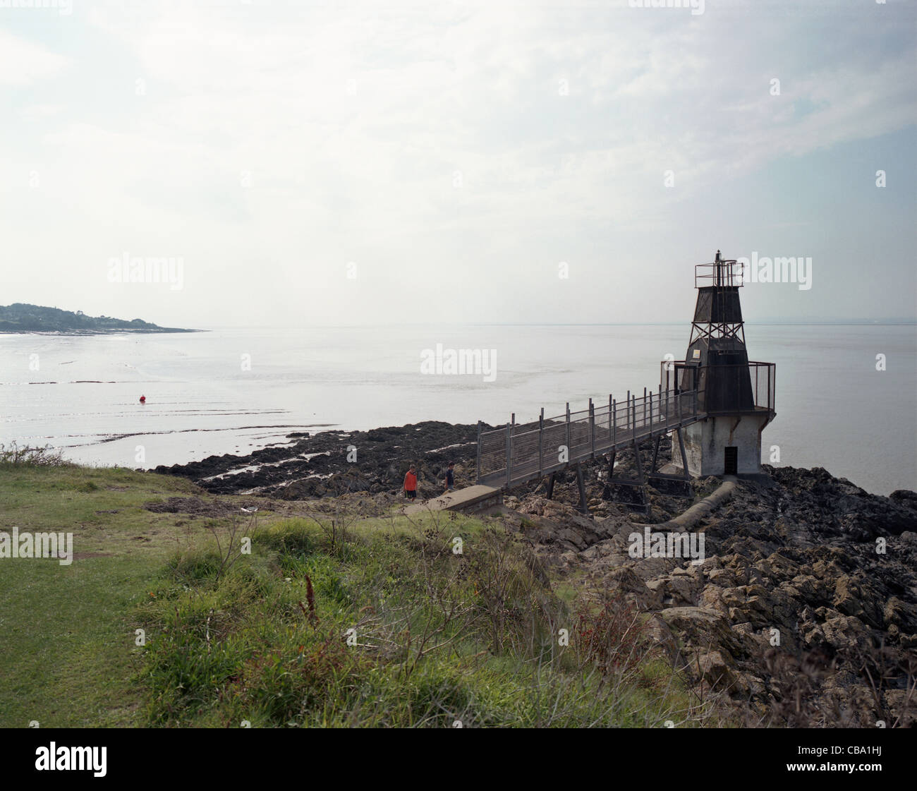 Battery Point lighthouse, Portishead UK Stock Photo - Alamy