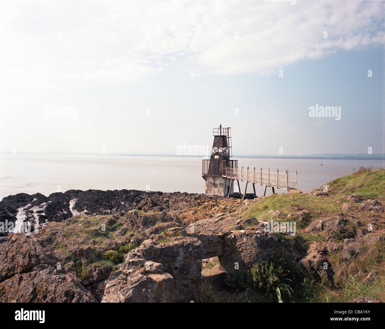 Battery Point lighthouse, Portishead UK Stock Photo - Alamy
