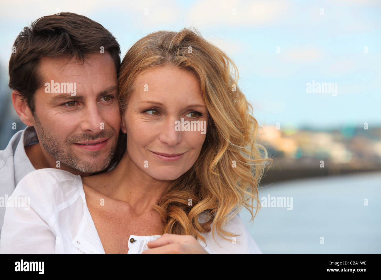 Couple stood on pier hi-res stock photography and images - Alamy