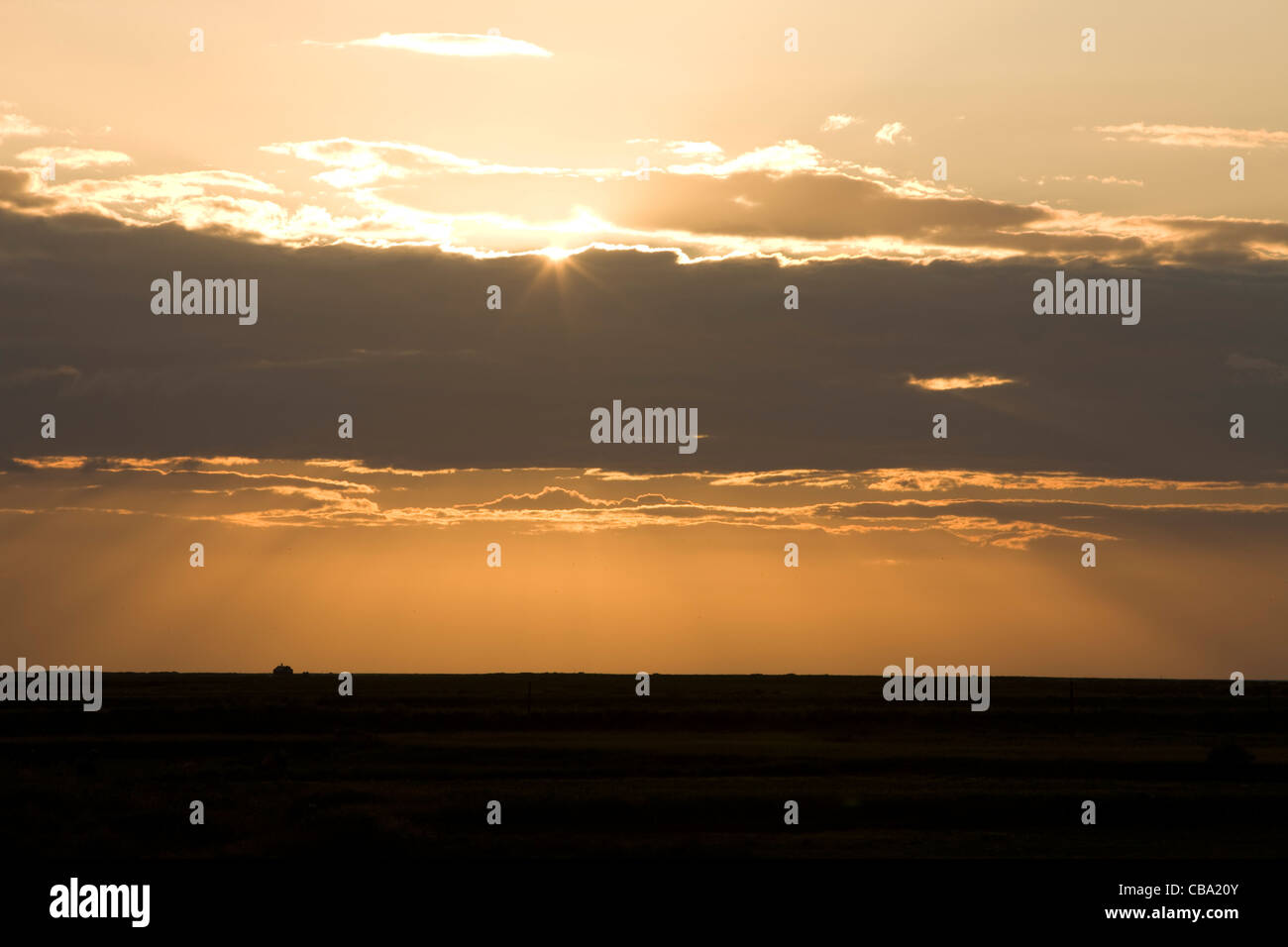 Landscape at Sunset Stock Photo - Alamy
