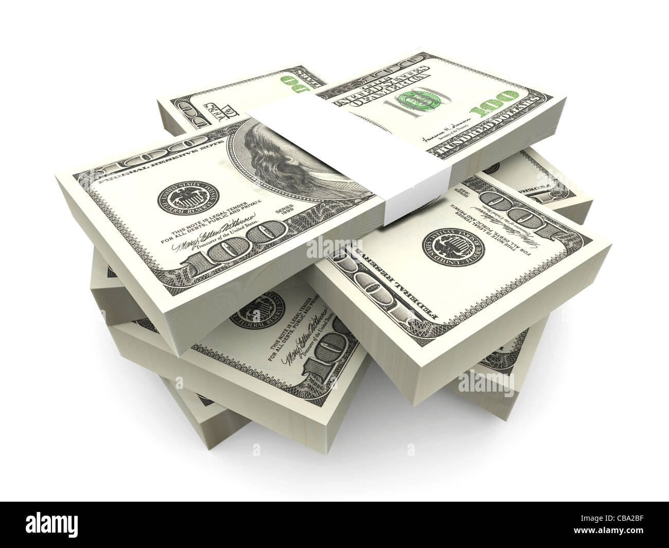 Stacks of 100 Dollar Bills Stock Photo - Alamy