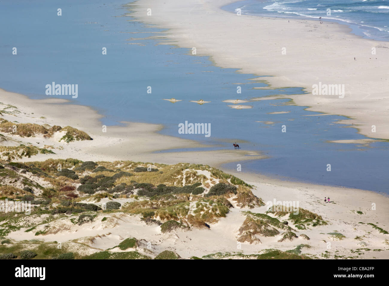 The lagoon at Long Beach in the Cape Peninsula, South Africa Stock ...