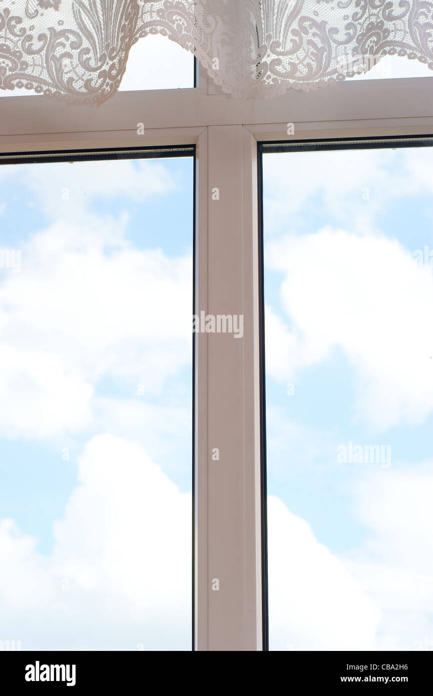 blue sky in a window Stock Photo - Alamy