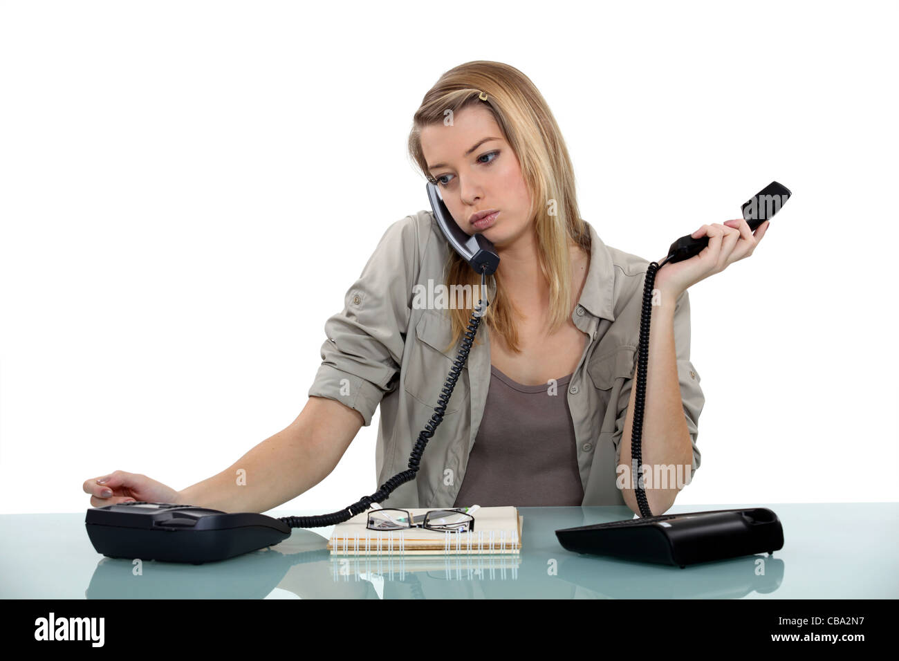 Bored receptionist hi-res stock photography and images - Alamy