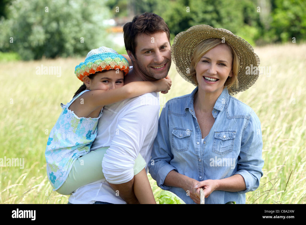 Family day out in the countryside Stock Photo - Alamy