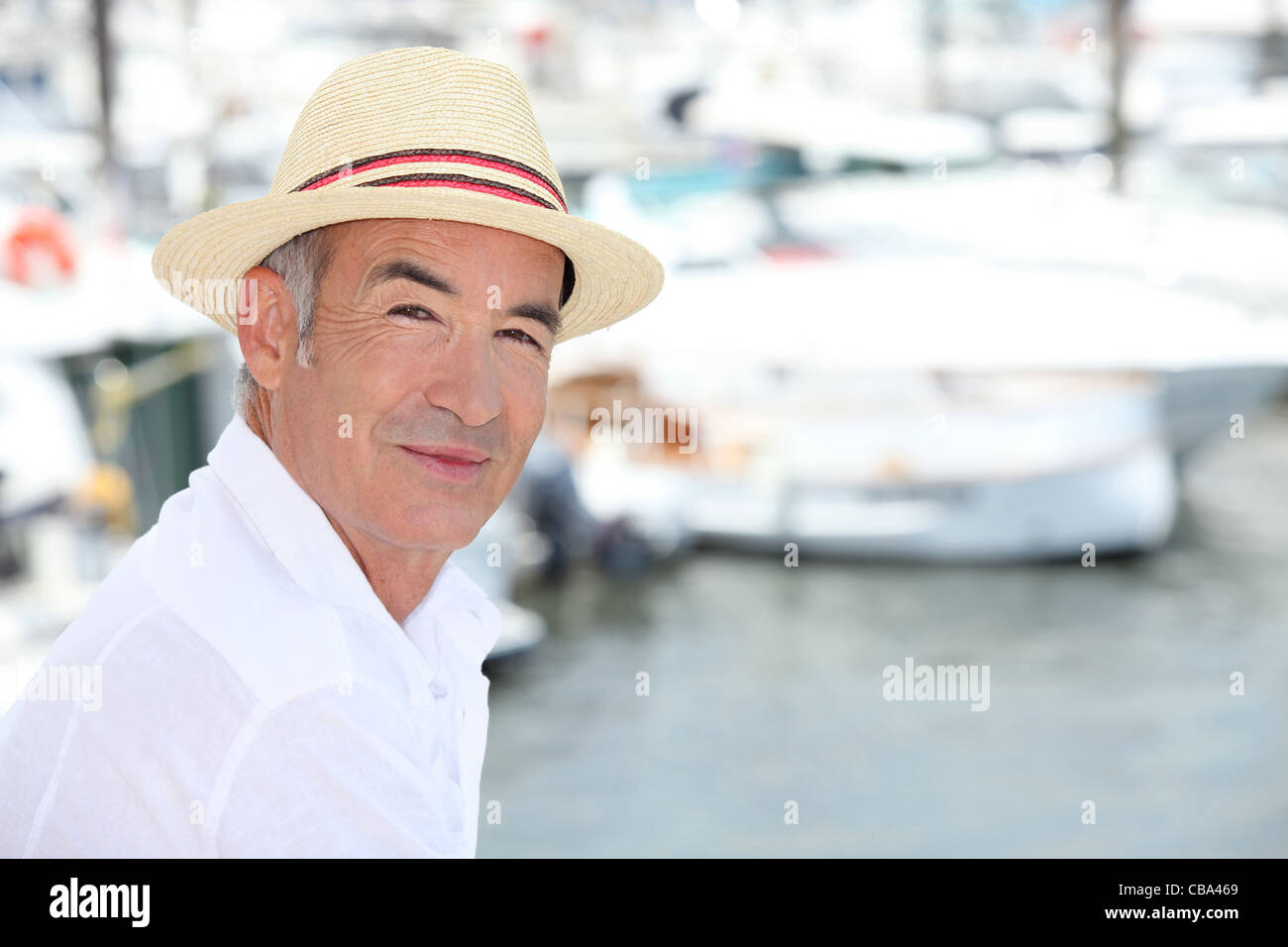 portrait of a man with hat Stock Photo - Alamy