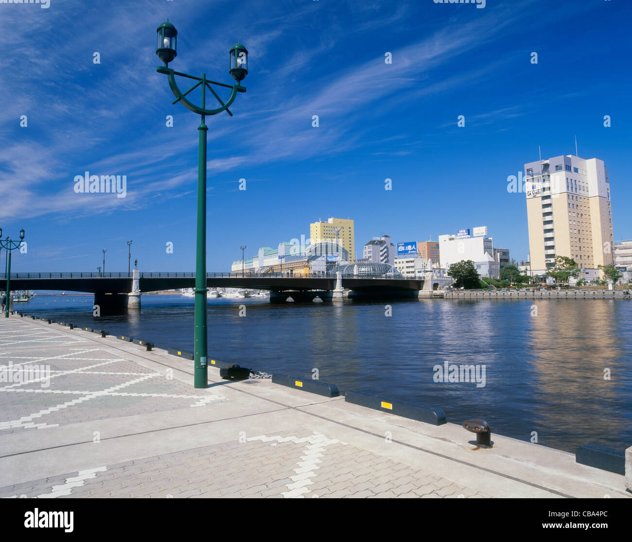 Kushiro City and Kushiro River, Kushiro, Hokkaido, Japan Stock Photo ...