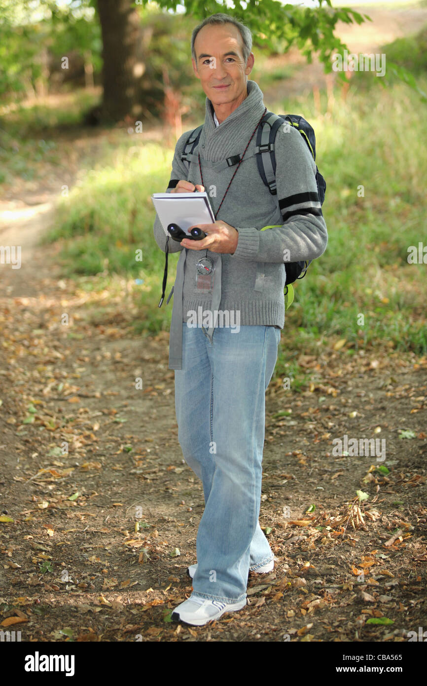 senior taking a walk in the country Stock Photo - Alamy