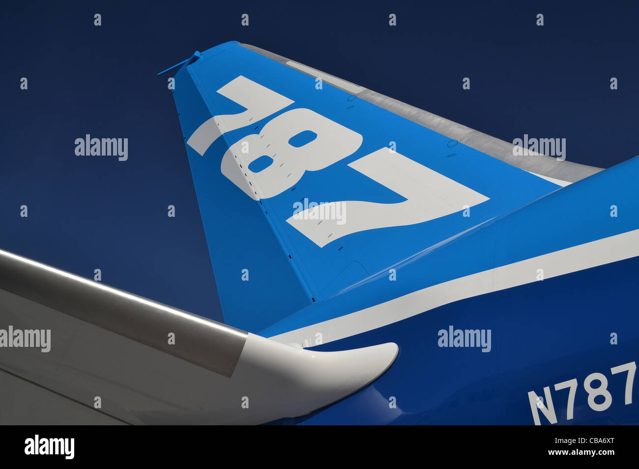 Tail fin and rear of of Boeing 787 Dreamliner Stock Photo - Alamy