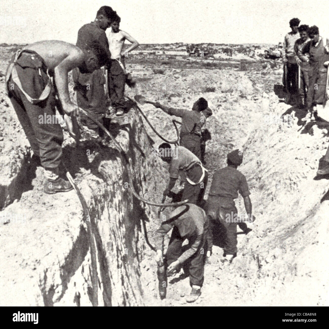Sappers working on the defensive Mareth line in Tunisia during WW11 ...
