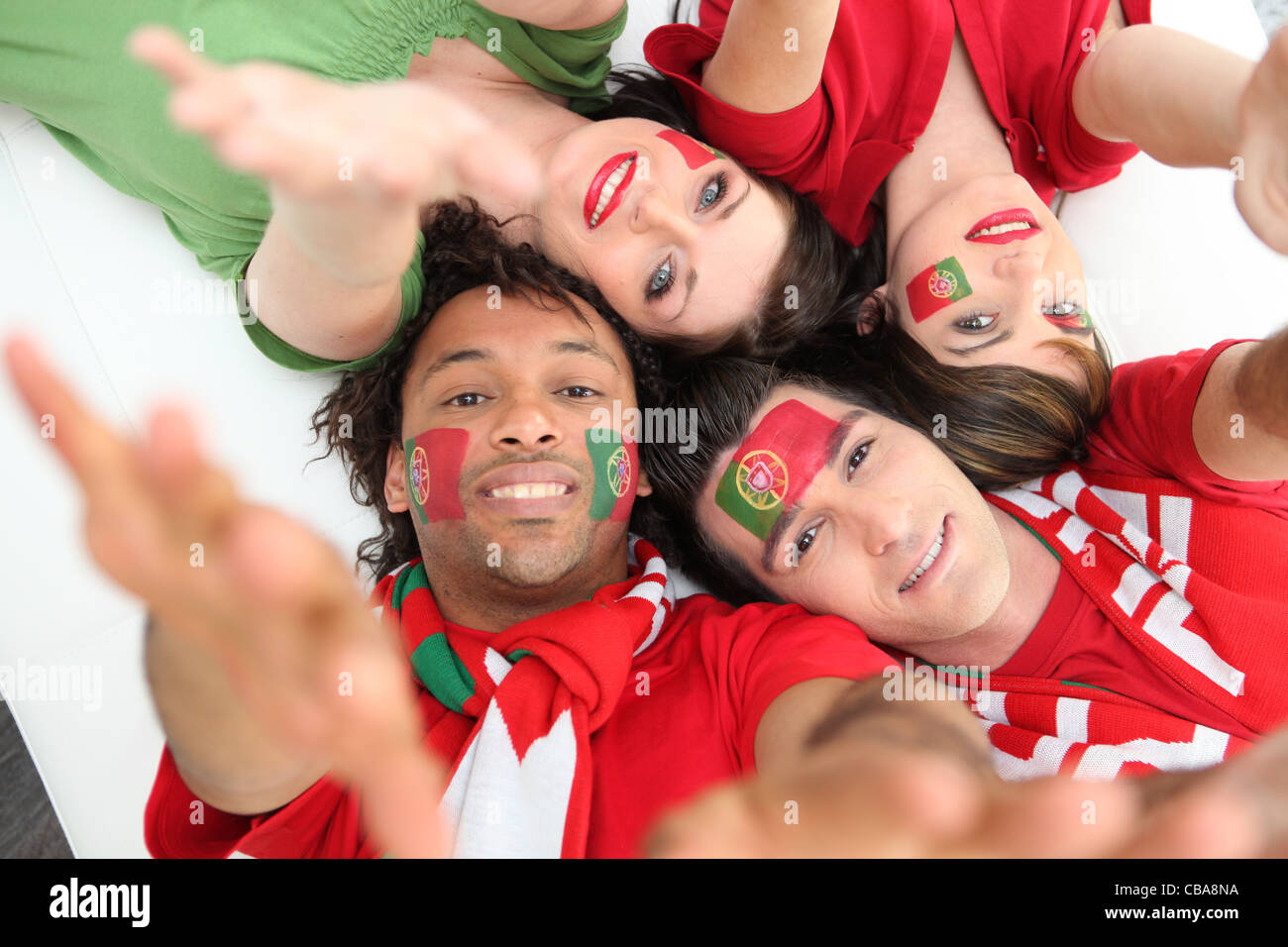 Fans reaching hi-res stock photography and images - Alamy