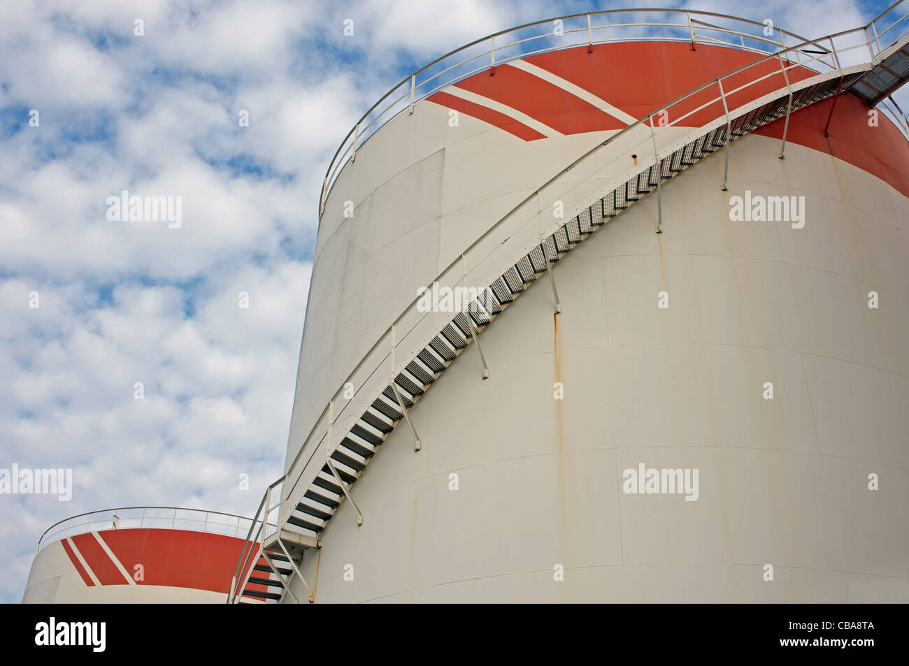 Oil storage tanks, Dusseldorf Germany Stock Photo - Alamy