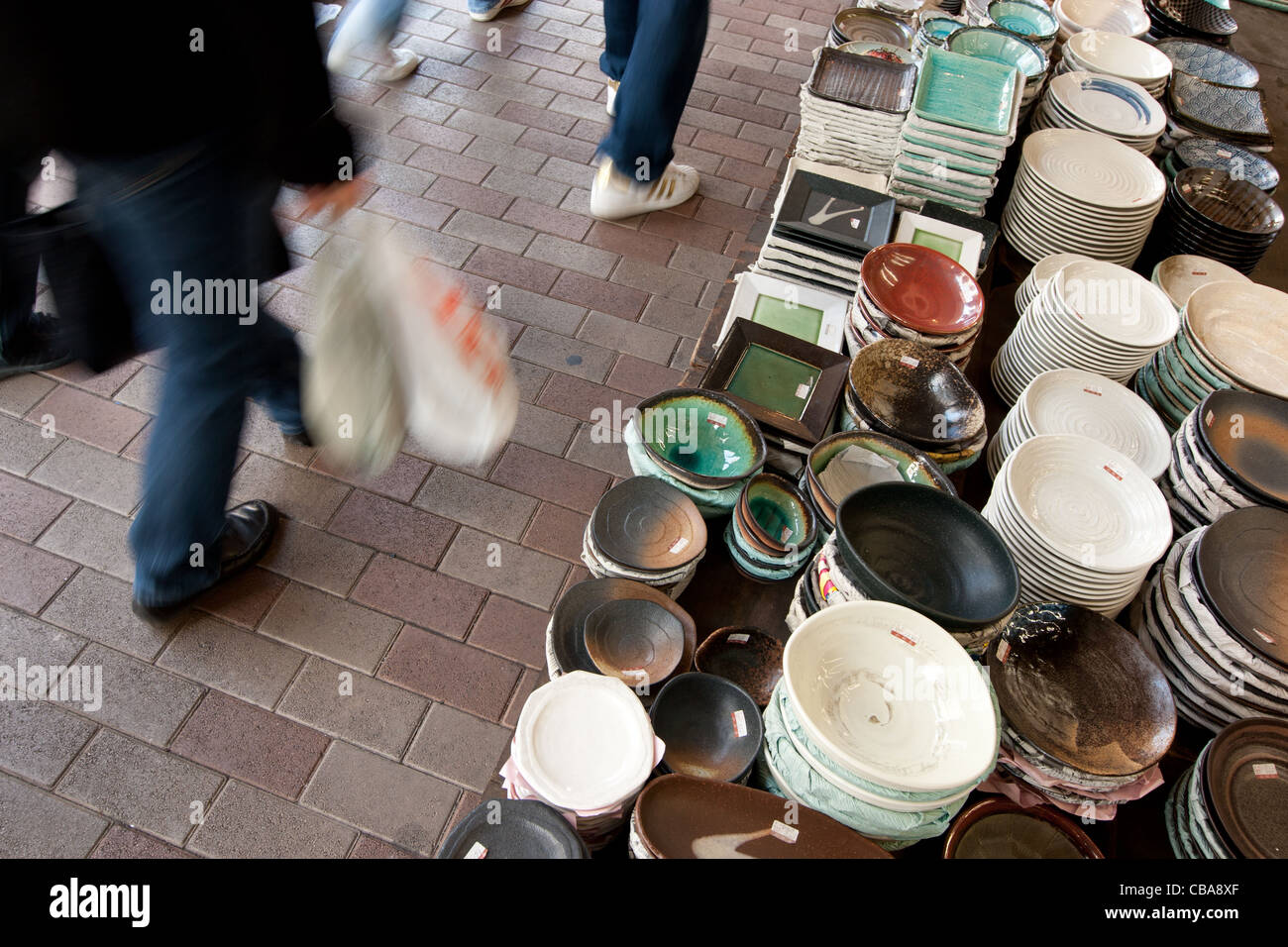 Kappabashi Dori, known as 'Kitchenware town', a street of shops selling ...