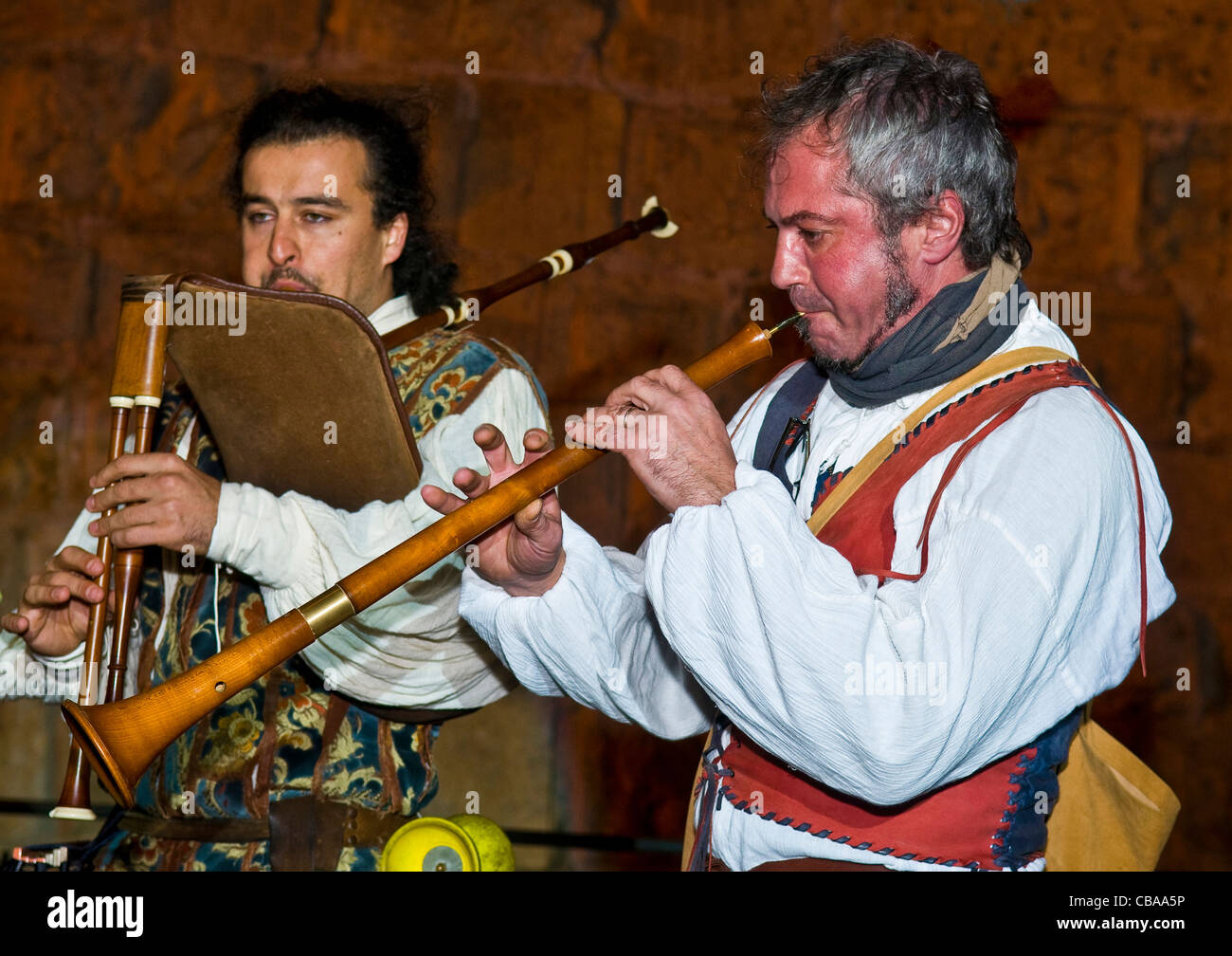 Musicians performs in the annual medieval style knight festival held in ...