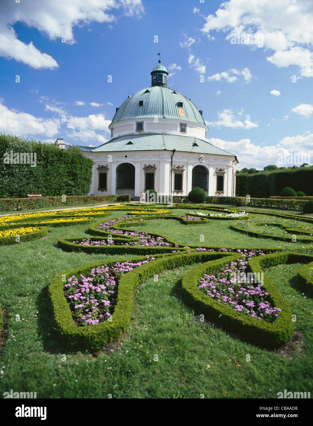 Flower garden, gardens, rotunda, Archiepiscopal Chateau of Kromeriz ...
