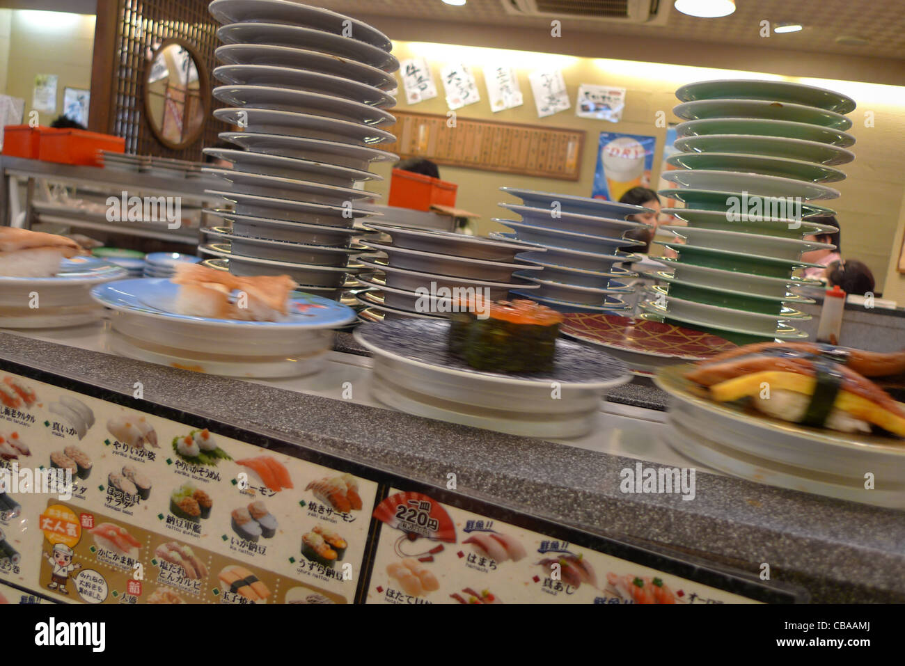 Heirokuzushi carousel sushi shop restaurant in Omotesando, in Tokyo ...