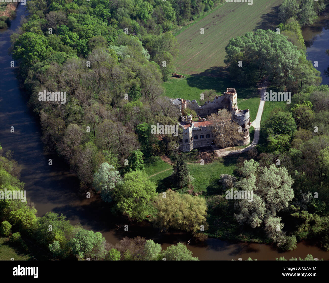 John's Castle, Januv hrad, ruin, Lednice-Valtice Area, Lednice Stock ...