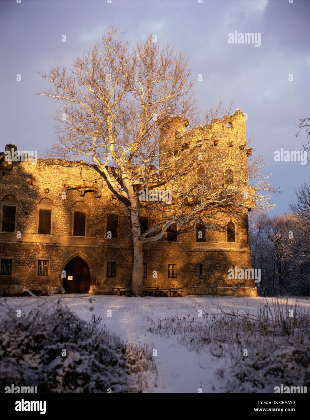 John's Castle, Januv hrad, ruin, Lednice-Valtice Area, Lednice Stock ...