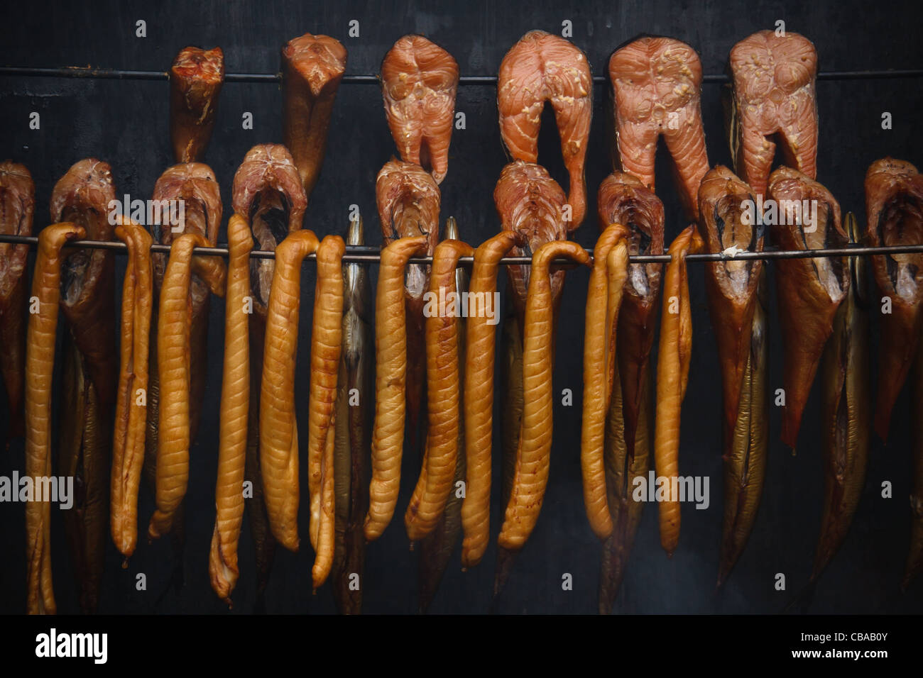 Smoked fish smoking hi-res stock photography and images - Alamy