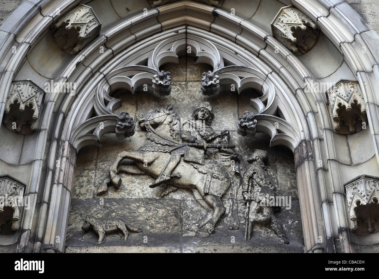 Bas relief arch at the Dom Church, Utrecht, the Netherlands Stock Photo ...