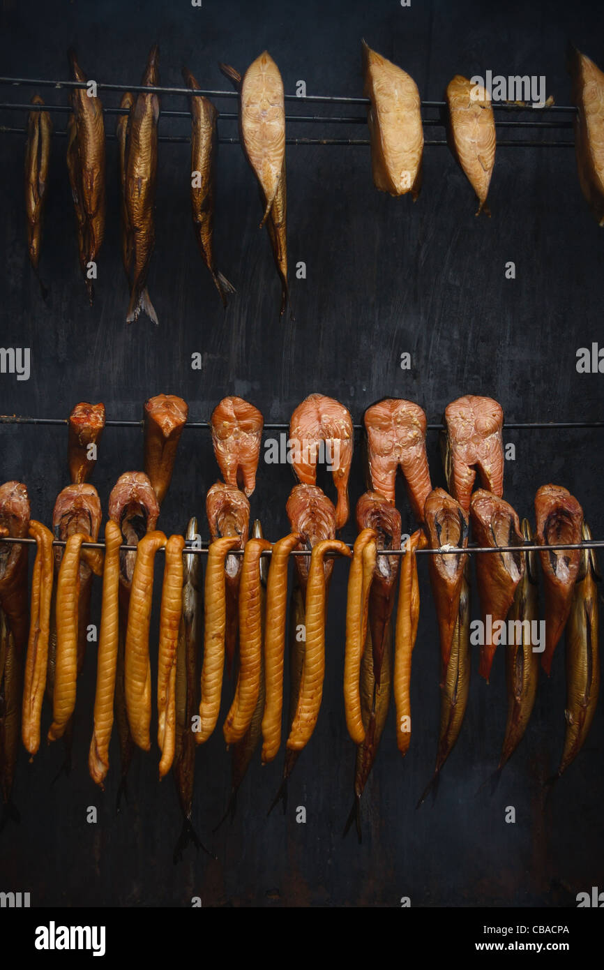 Smoked fish smoking hi-res stock photography and images - Alamy