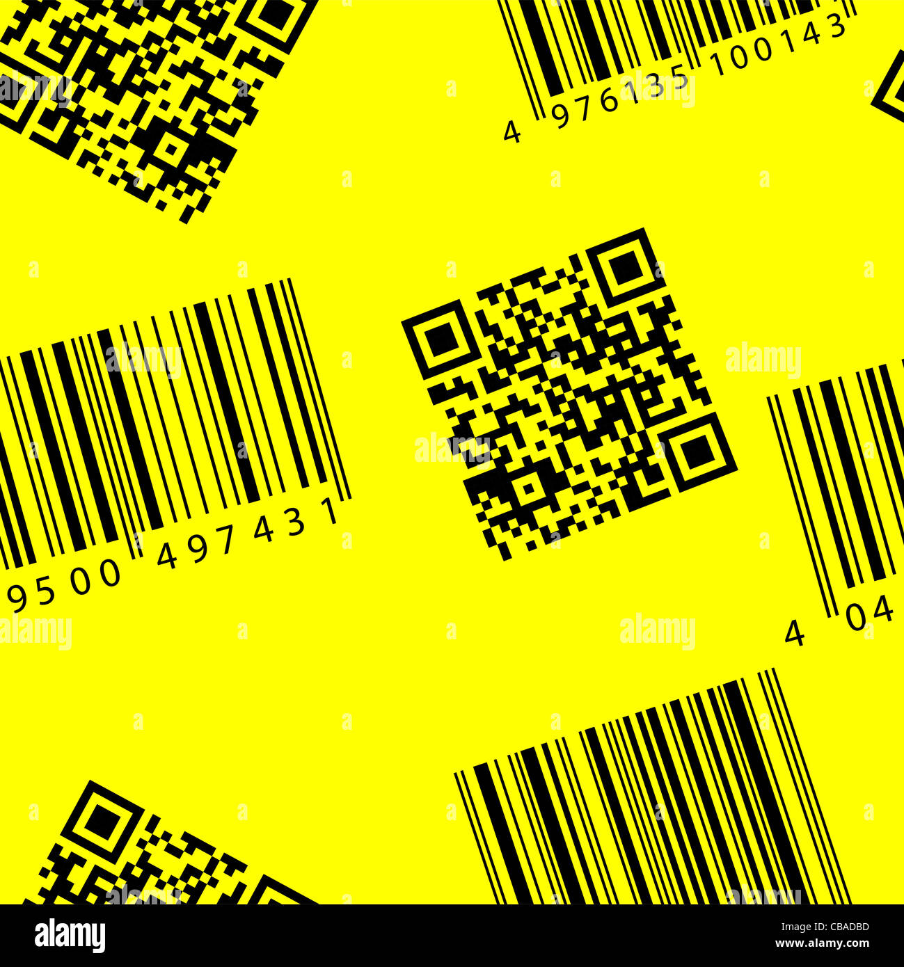 Barcode and qr-code. Seamless vector wallpaper Stock Photo - Alamy