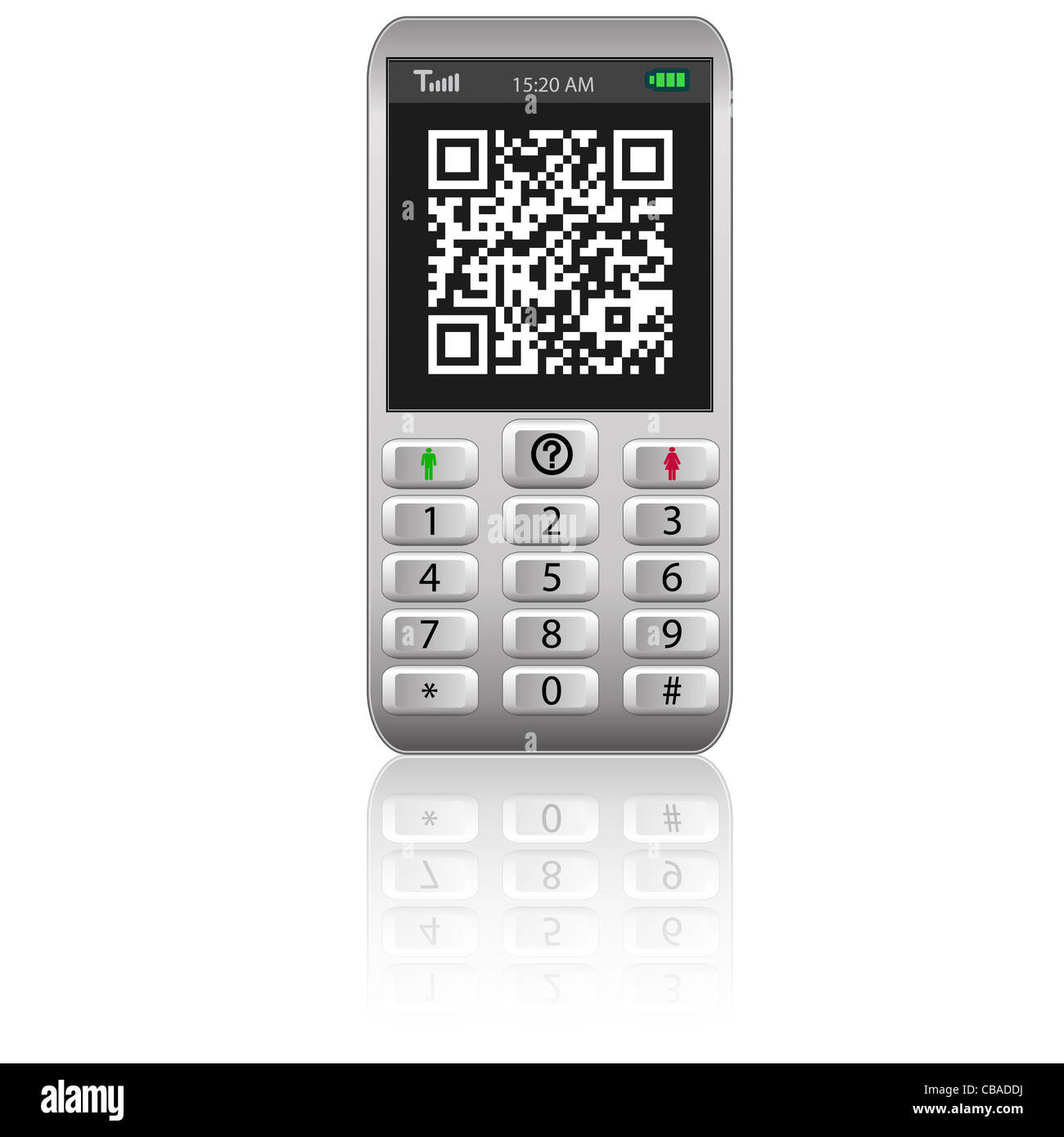 Smartphone with QR code Stock Photo - Alamy