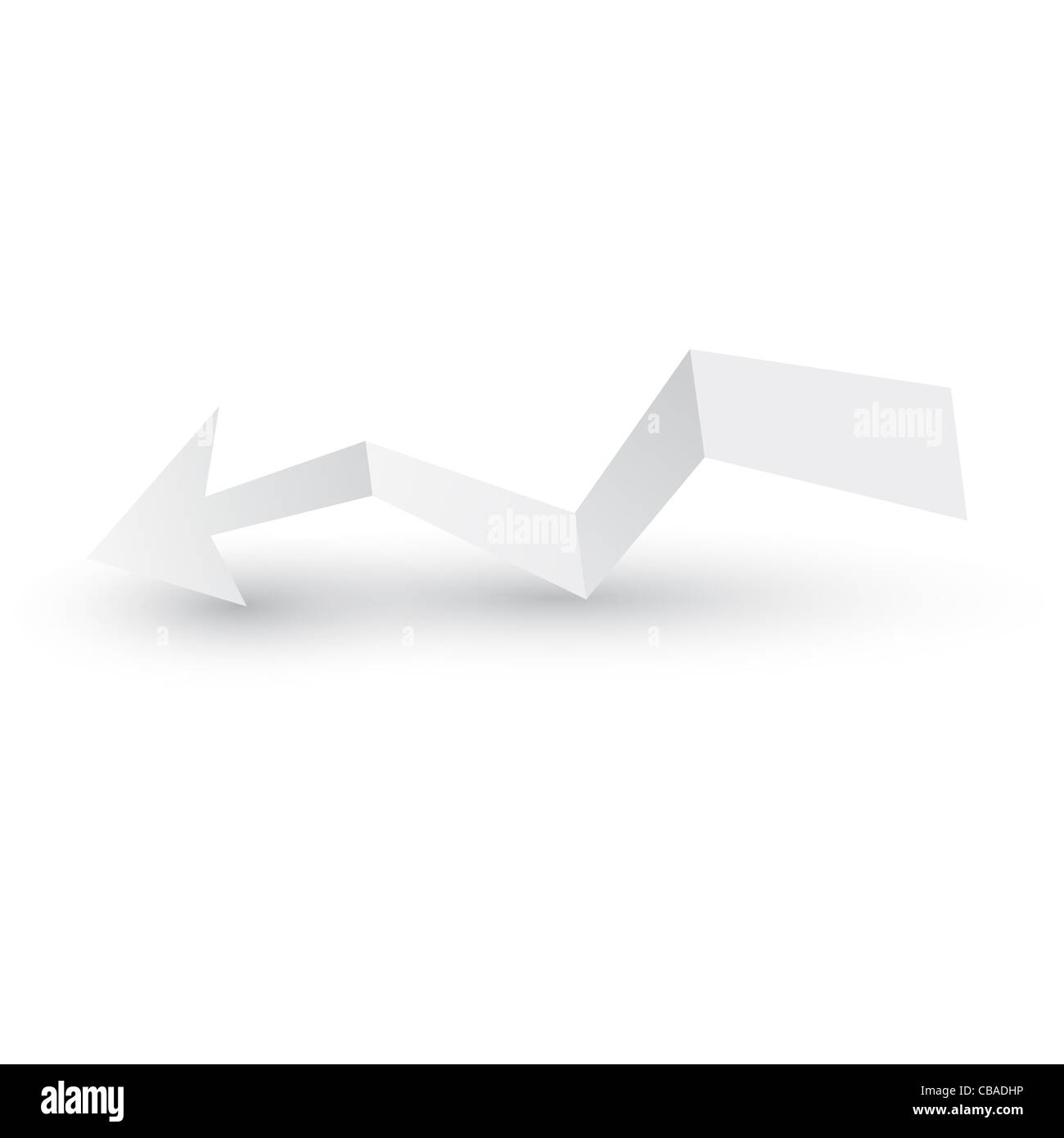 Origami arrow paper, vector illustration Stock Photo - Alamy